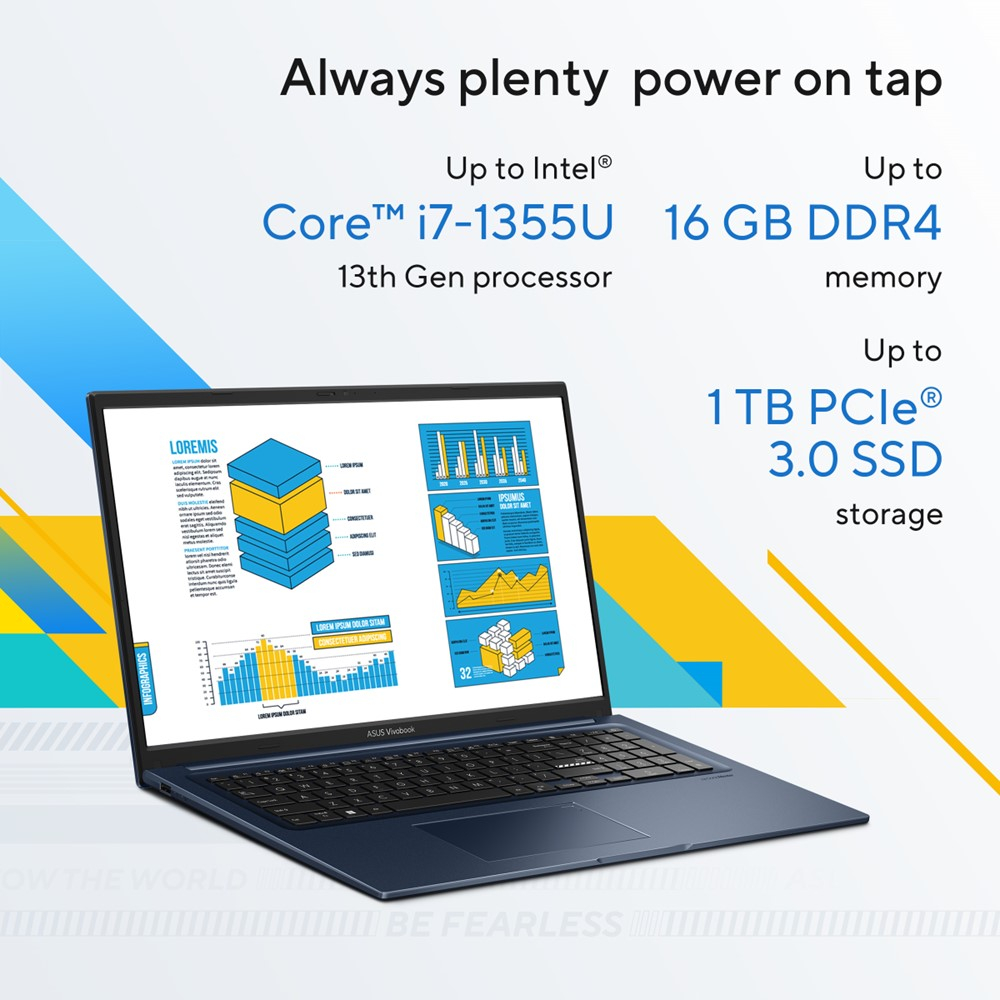 ASUS Vivobook 17 A1704V-AAU233WS (i7-1355U/512GB m.2/Intel Iris Xᵉ ...