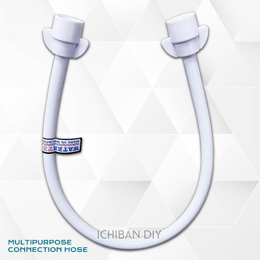 Watertec Connection Hose PVC 1/2" Nut Wing Flexible Water Tap Connect Plumbing Pipe Fitting Hos ...