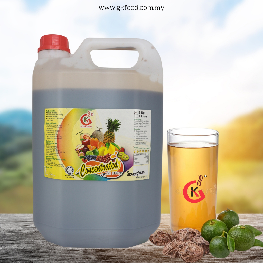 G&K 1:8 Concentrate Sourplum Juice 5kg(4L) | Jus Asam Boi Pekat Halal ...