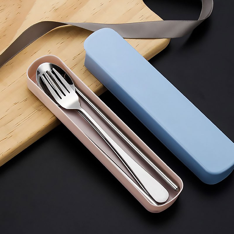 304 Stainless Steel Cutlery Set Chopstick Spoon Fork Travel Camping ...