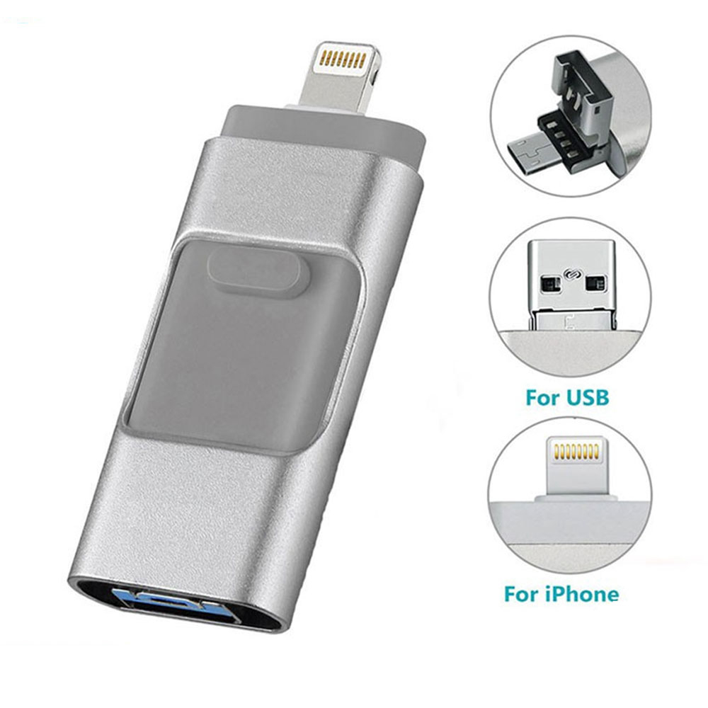 3 in 1 OTG USB Plug-and-play Data Memory Storage Pendrive OTG Drive ...