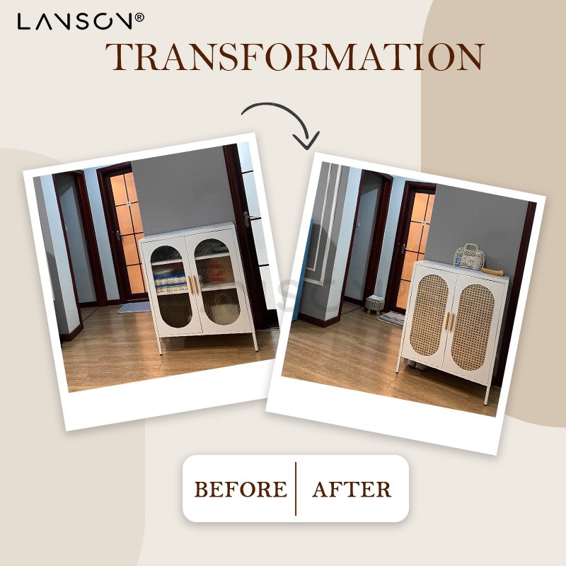 Rattan PVc DIY waterproof wallpaper deco Wardrobe cabinet decoration ...