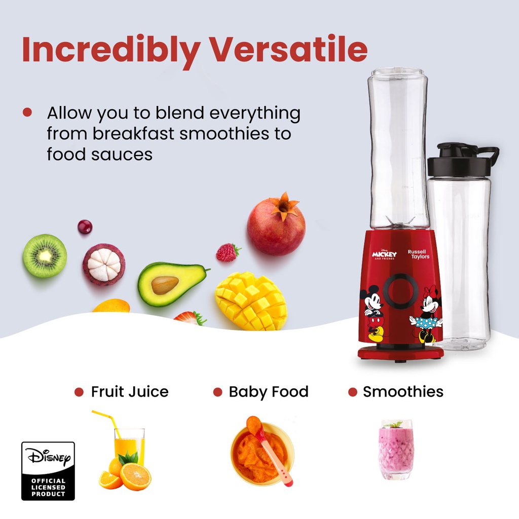 600ml RUSSELL TAYLOR x Mickey Mouse Compact Personal Blender | D4 ...