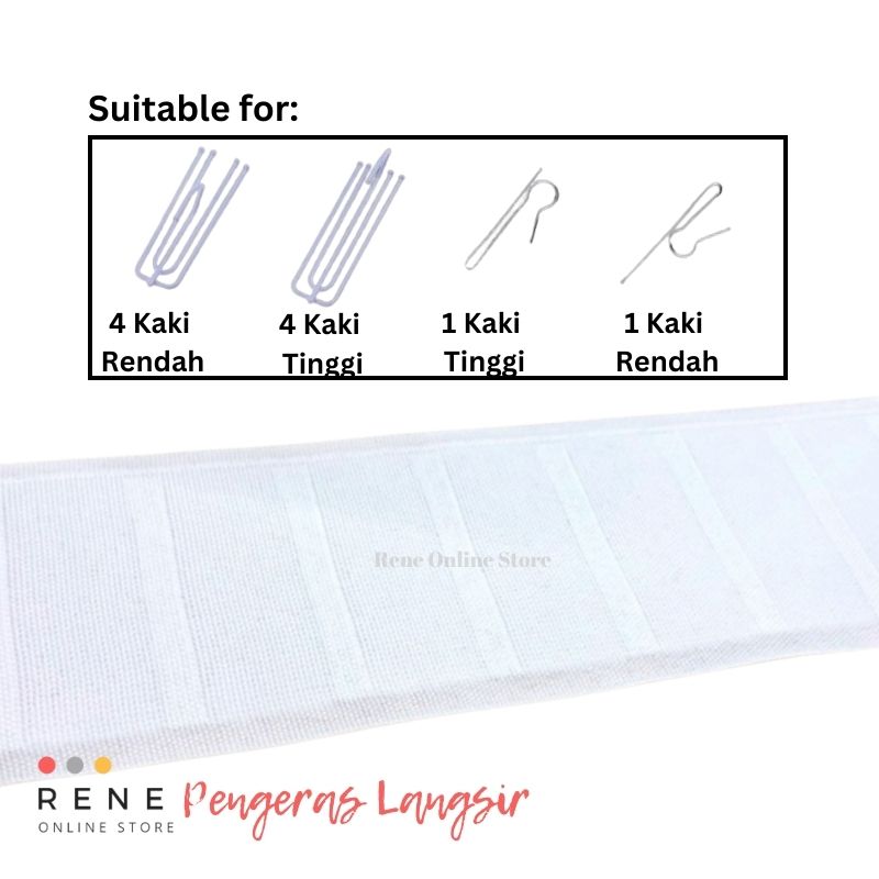 RENEOS Curtain Accessories - Pengeras Langsir Hook French Pleat Curtain ...