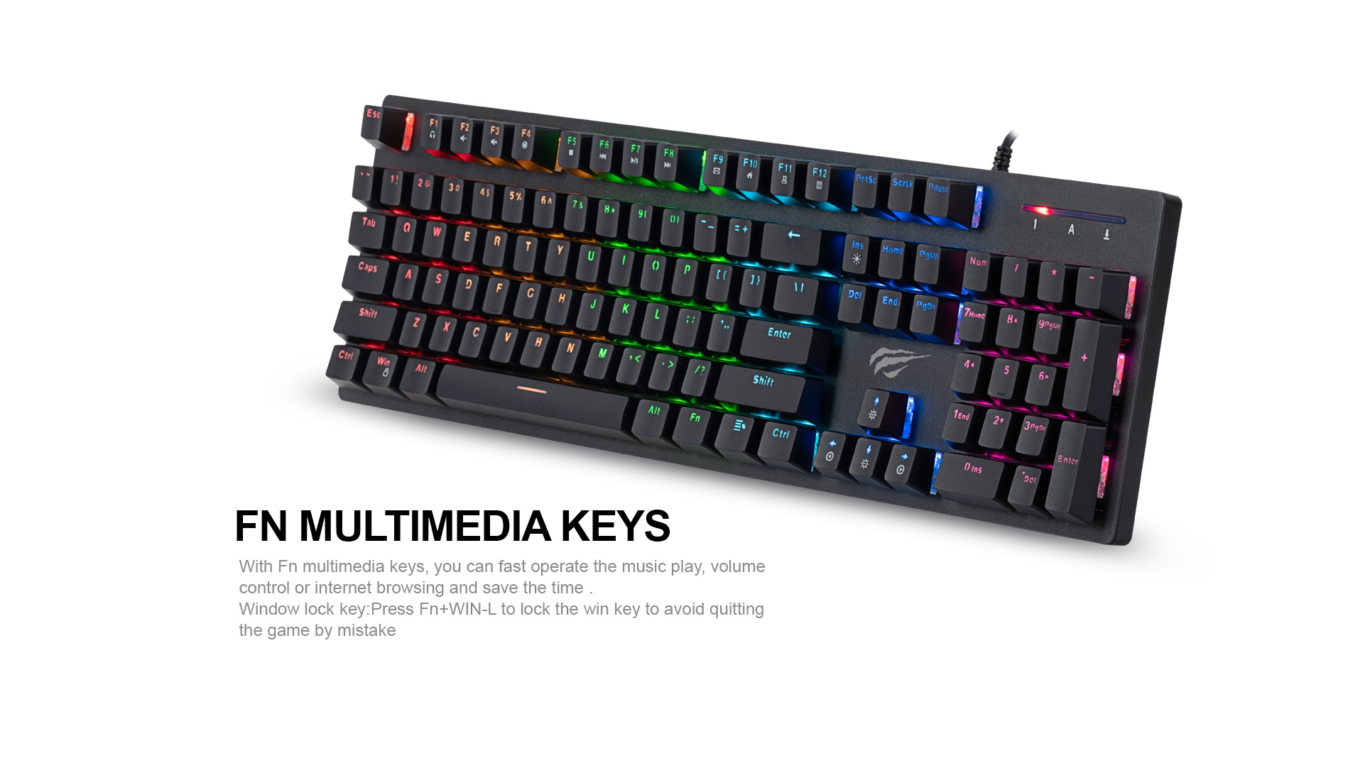 Gamenote | Havit KB858L RGB Backlit Mechanical Keyboard | Shopee Malaysia