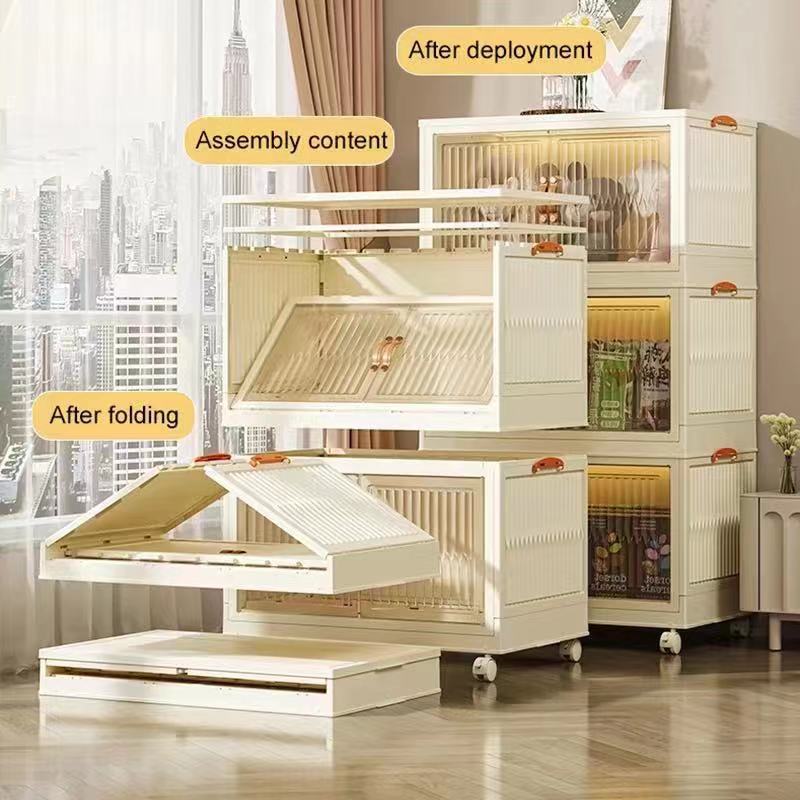 MURAH Folding Stackable Organizer storage box Rak DIY twin door Kotak ...