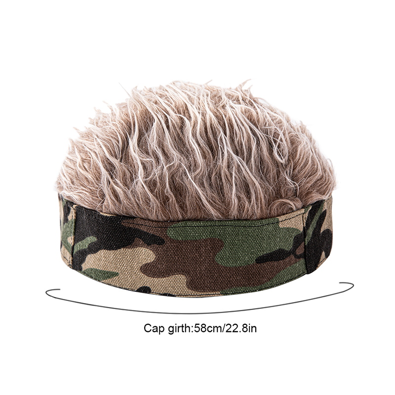 Wig Cap Men Hat Handsome Simulation Wig Short Hair Sun Visors Caps Hair ...