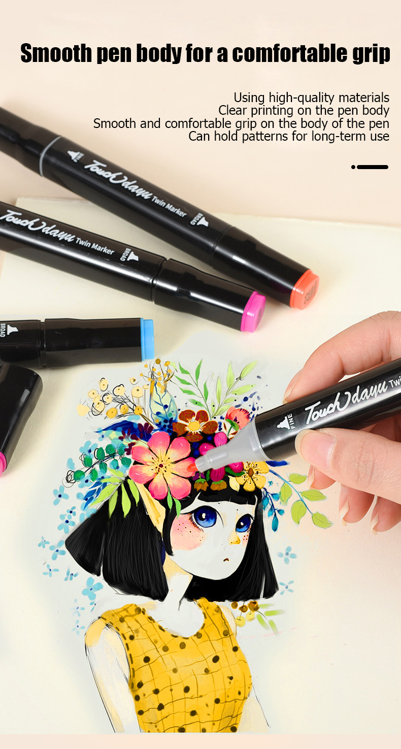 Markers Set - 30/48/80/120/168 Colors Double-Ended Art Markers for ...