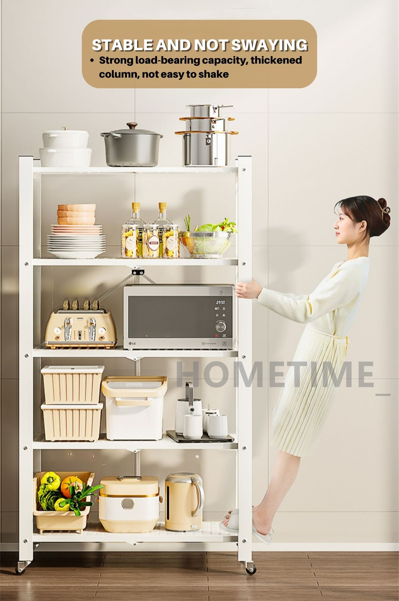 Rak Dapur Kitchen Rack Rak Besi Bertingkat Rack Shelf Storage Rack ...