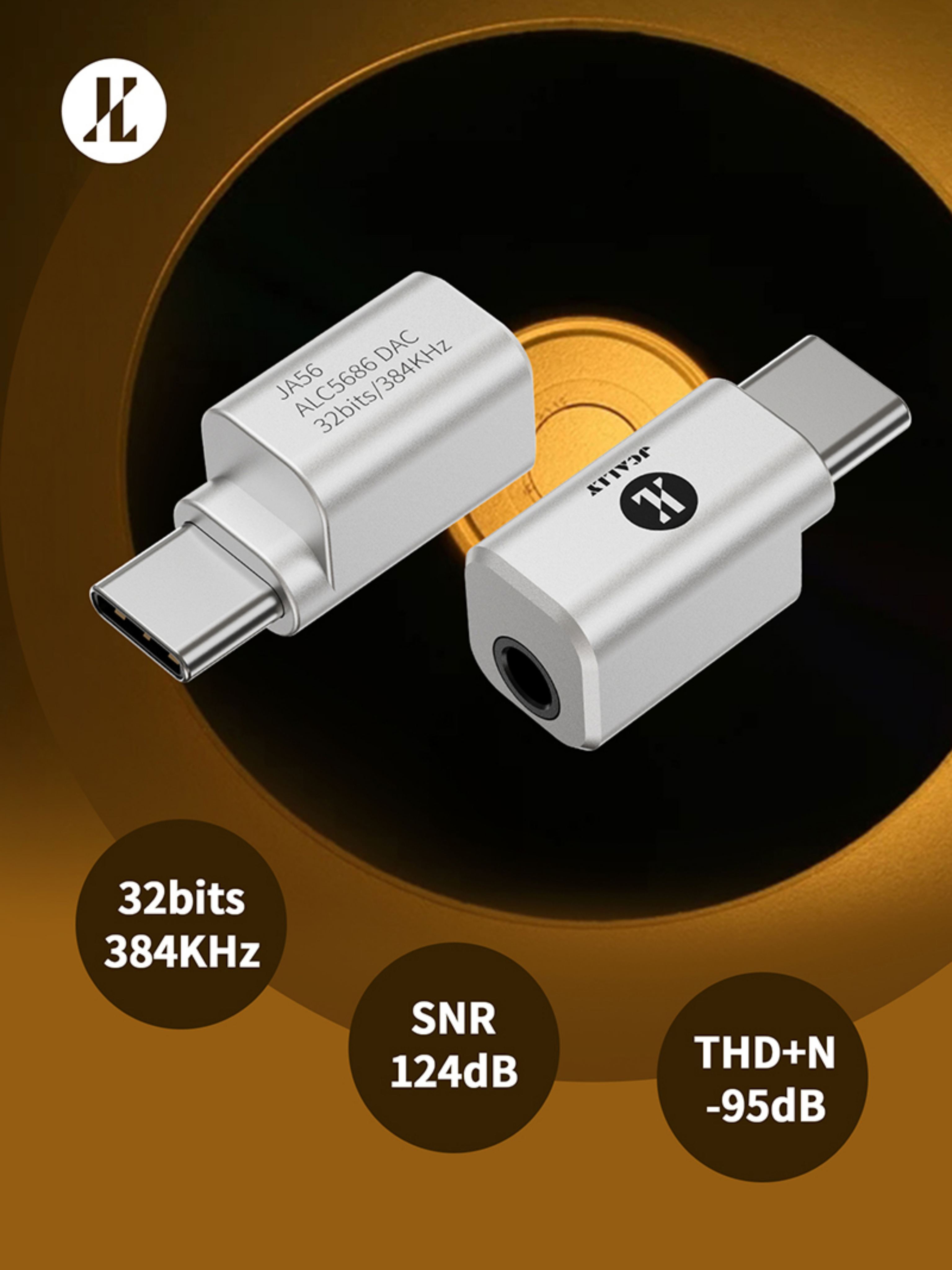 Jcally JA56 Realtek ALC5686 32BIT DAC USB-C Audio Adapter | Shopee Malaysia