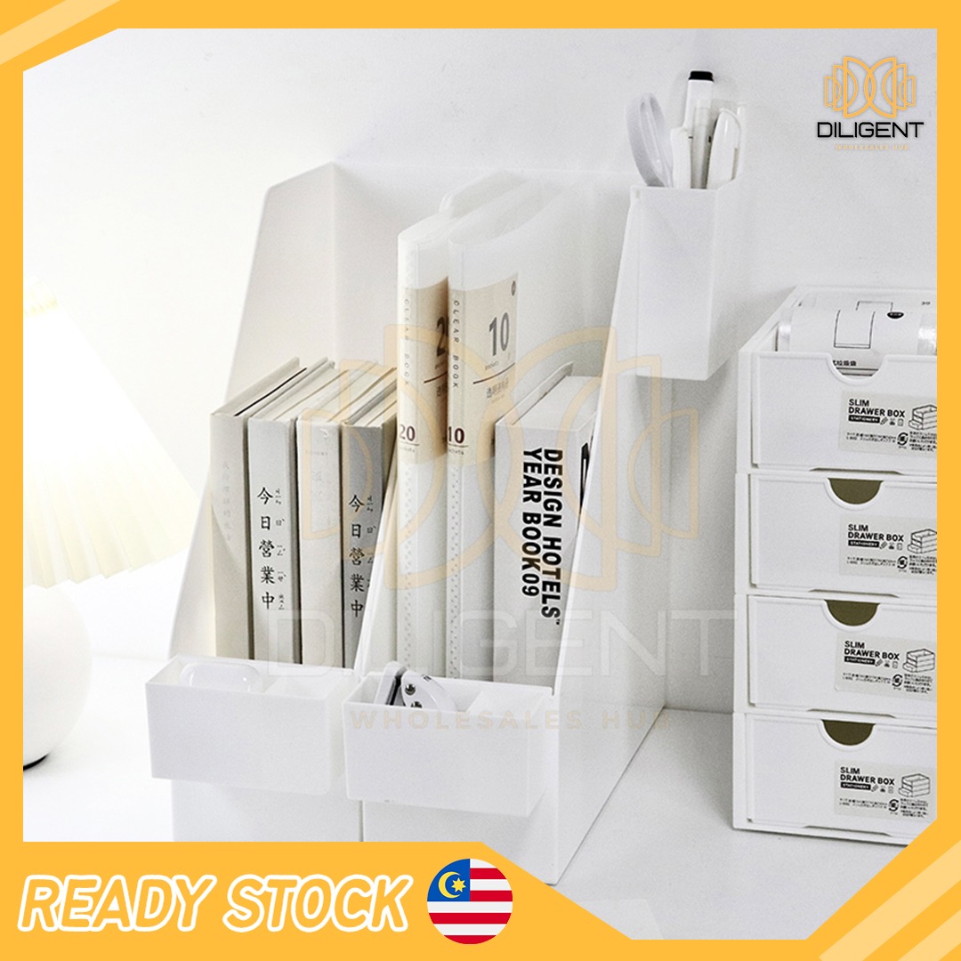 【D274 READY STOCK】Multifunctional Storage Box Large Capacity Bookend ...
