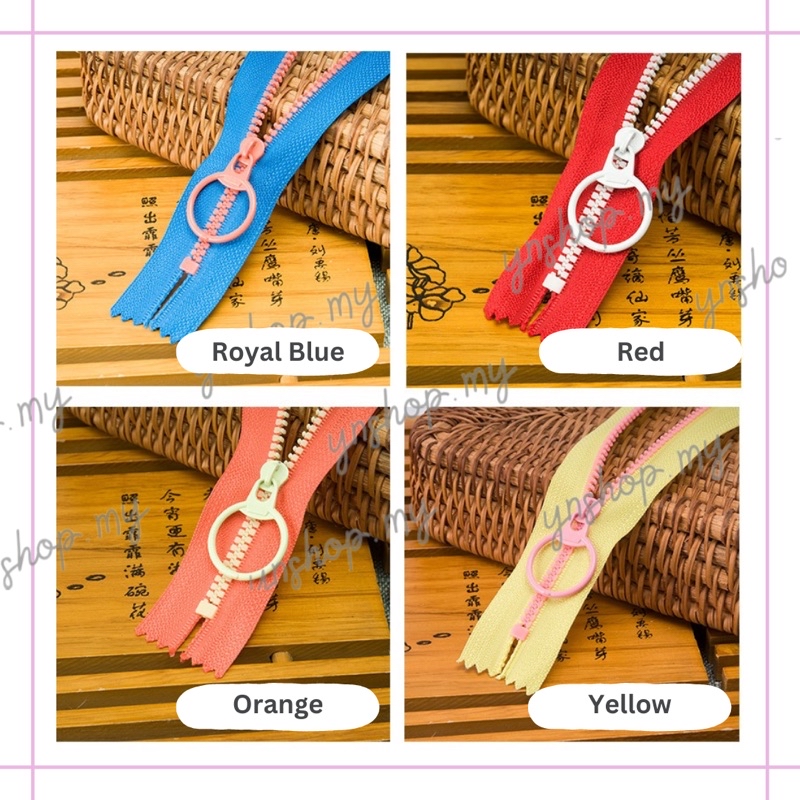 8 Inci 12 Inci Candy tone colour ring puller zippers| lollipop zipper ...