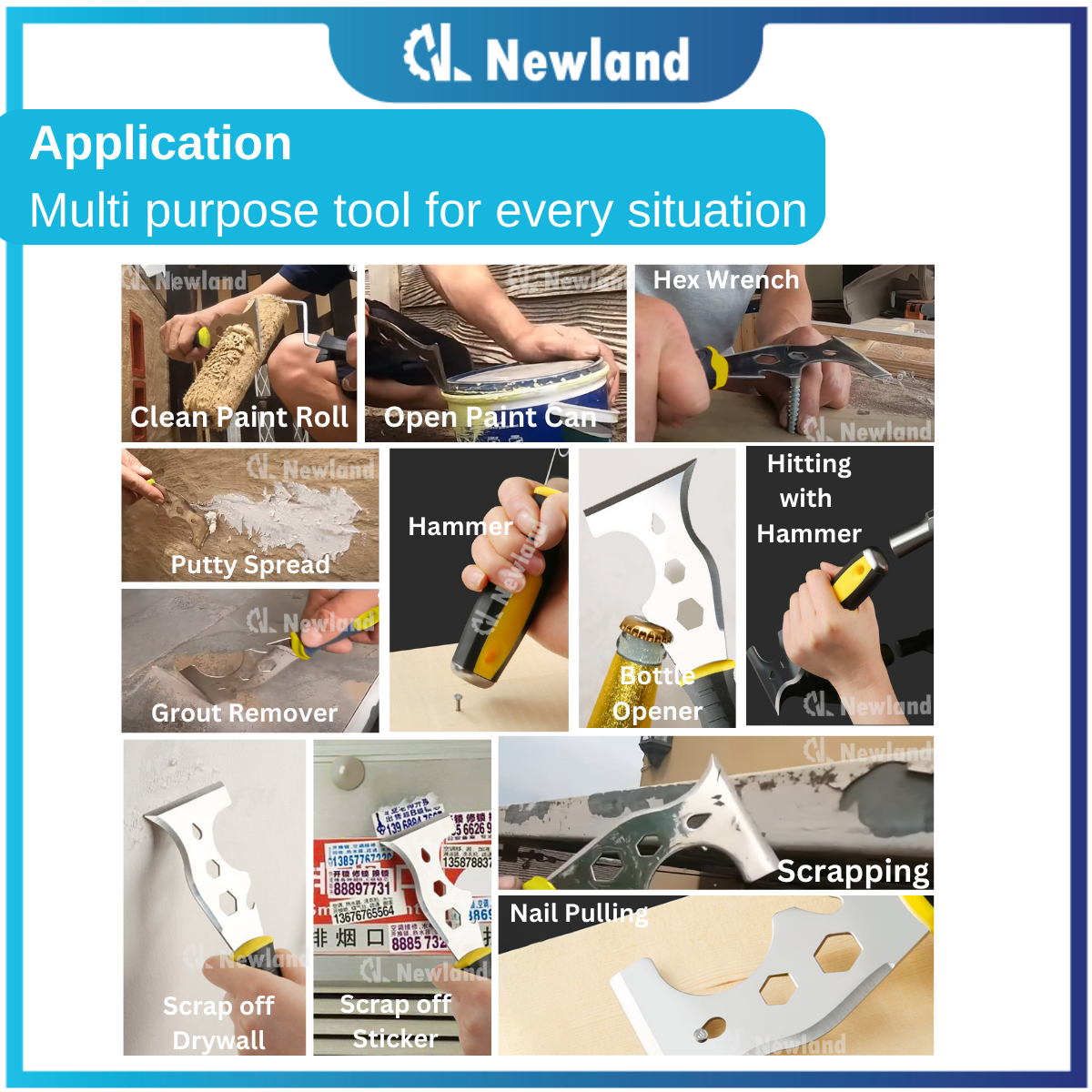 Multifunction / Multipurpose 10 in 1 Paint Scrapper / Putty Scrapper ...