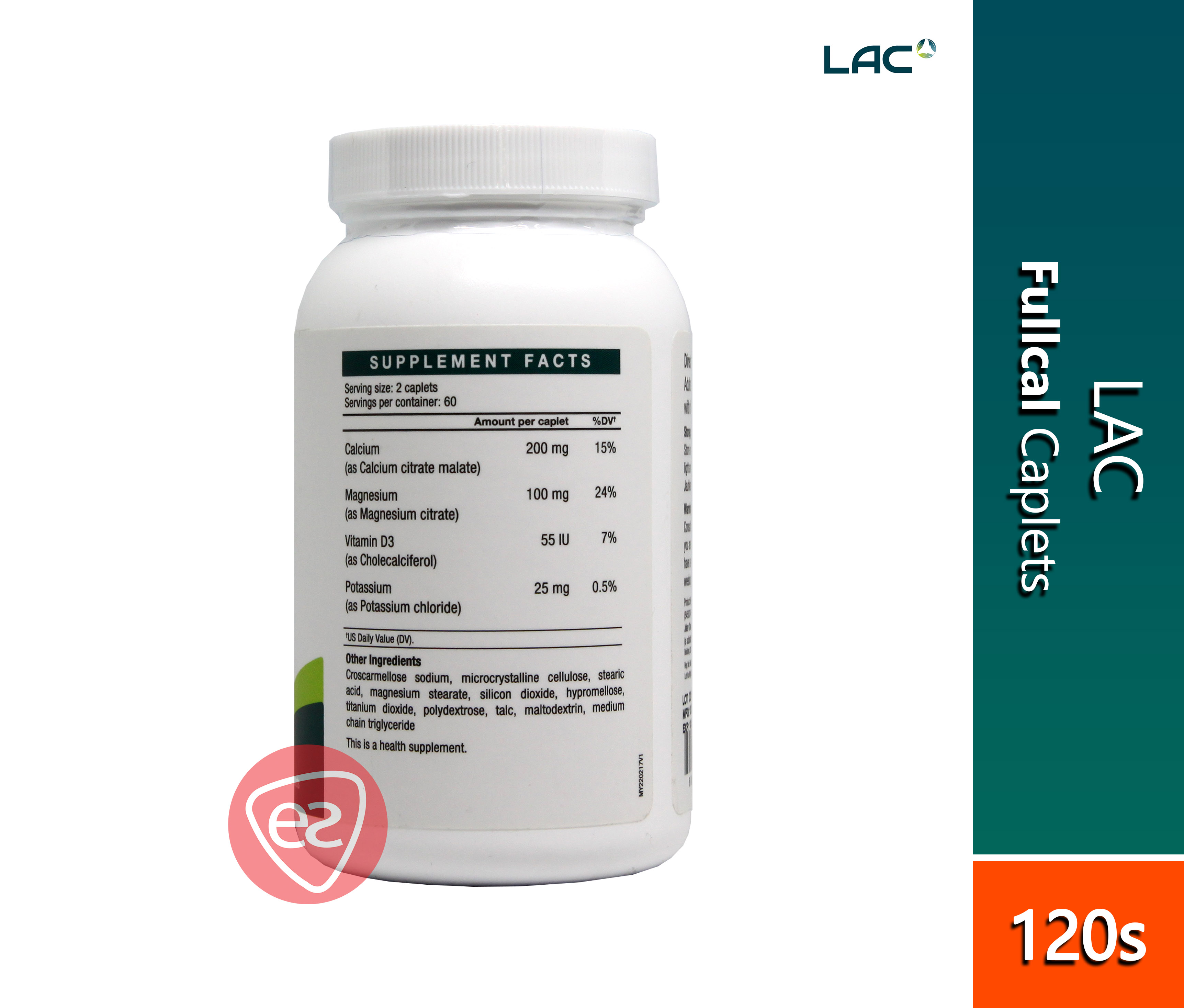 LAC Fullcal Caplet 120s (Was Known As GNC Calcimate Plus Tablet 120s ...
