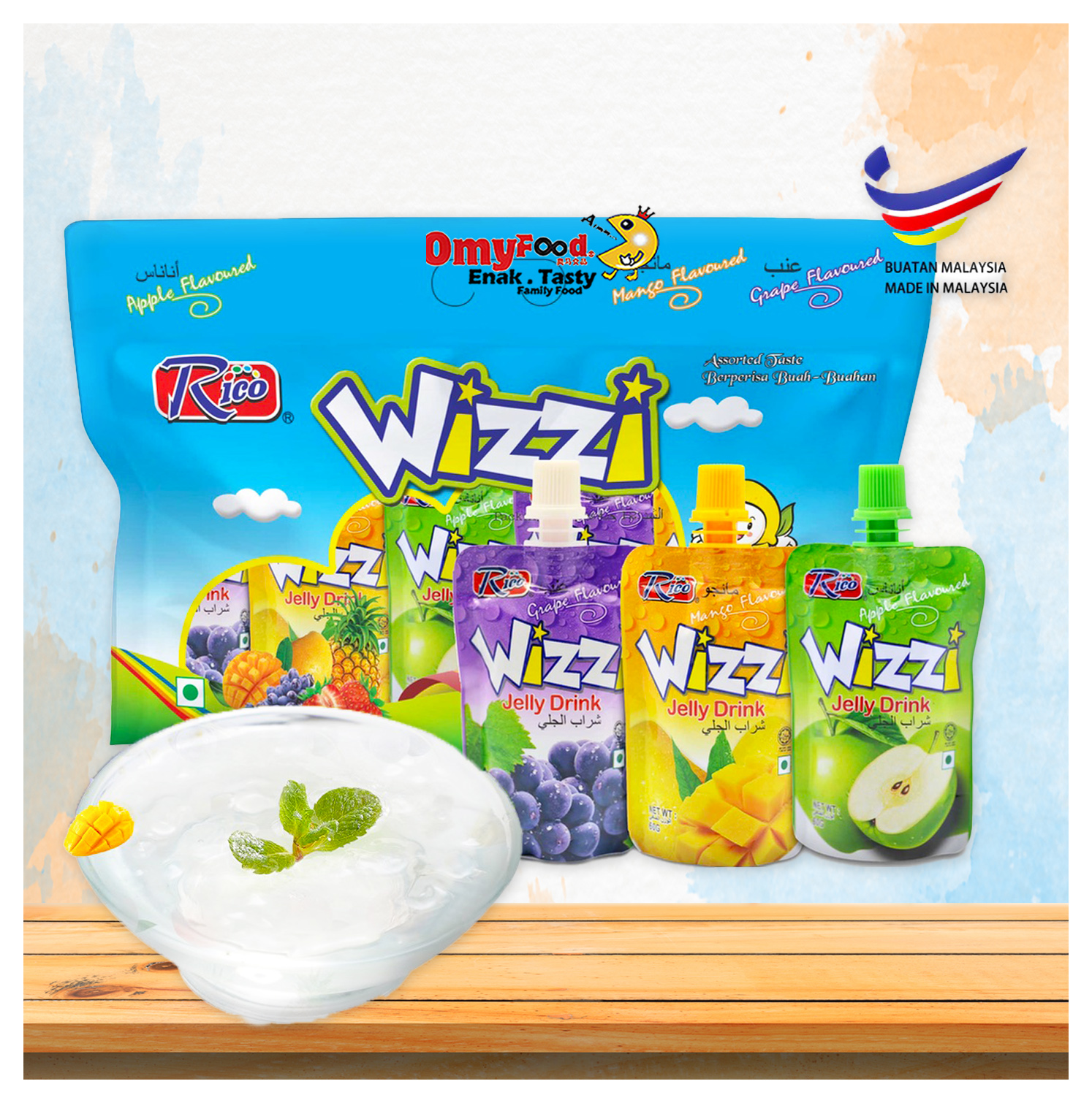 12pcs (1pack) Rico Wizzi Jelly Drink [OmyFood] | Shopee Malaysia