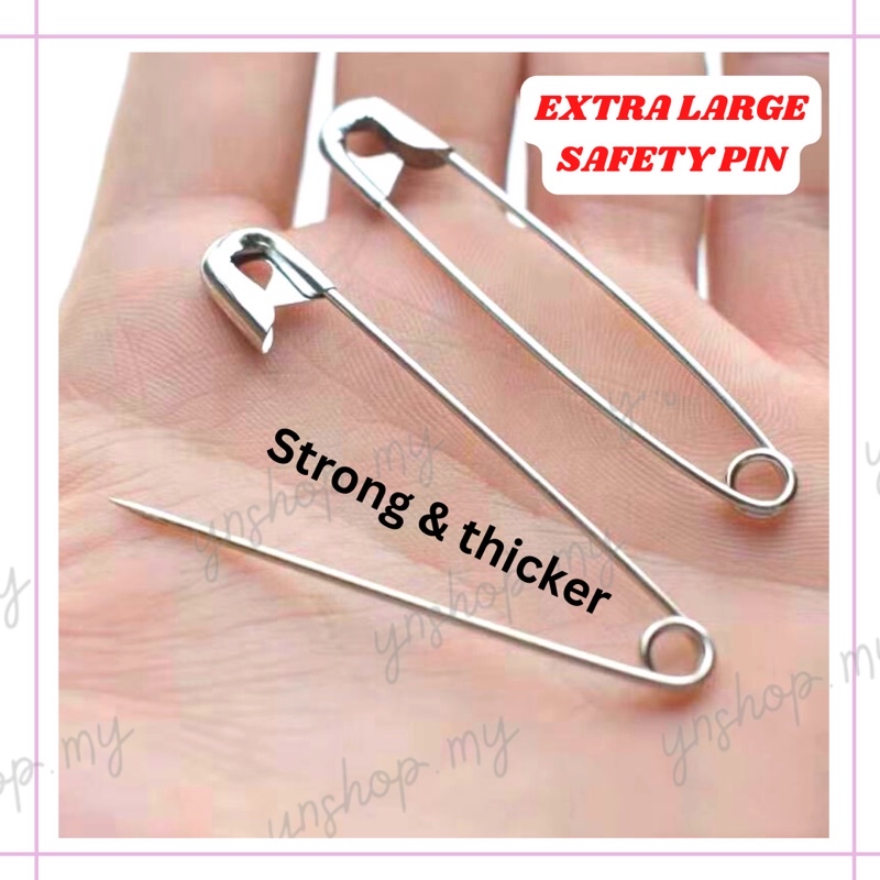 [Besar 65mm 75mm 85mm ]Stainless Steel Safety Pin / Pin Kerongsang ...