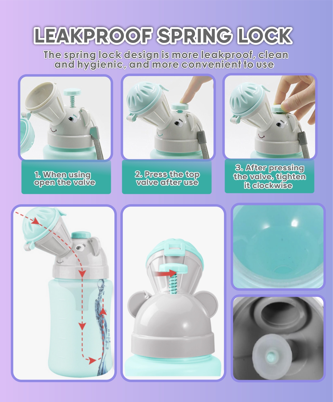 Kid Pee Bottle (500ml) for Boys & Girls Bekas Kencing Kanak Kanak ...