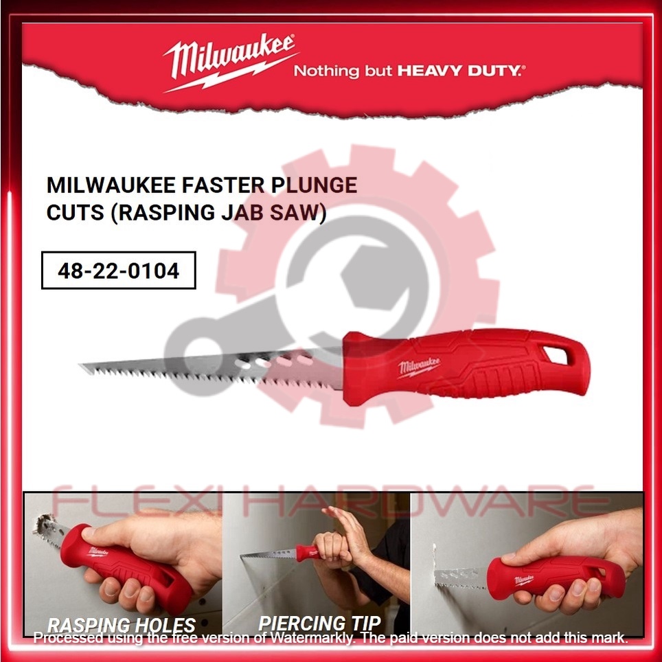 Milwaukee Rasping Jab Saw / 6" 152MM Rasping Jaw Saw / 48-22-0104 ...