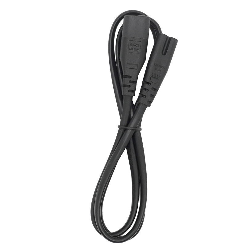 AC Cord IEC 320 2-Pin C7 Female To C8 Male Figure 8 Power Adapter ...