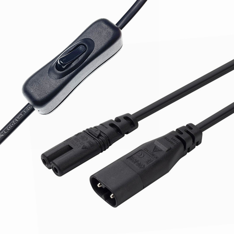 AC Cord IEC 320 2-Pin C7 Female To C8 Male Figure 8 Power Adapter ...