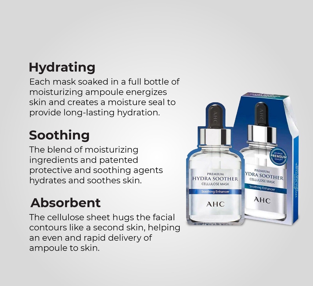 AHC Premium Hydra Soother Cellulose Mask(27MLx 5EA) | Shopee Malaysia