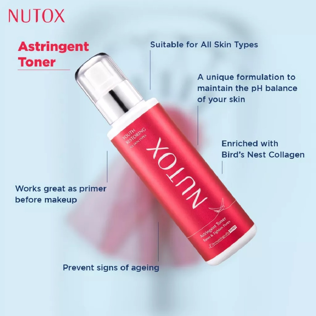 NUTOX Youth Restoring Astringent Toner - All Skin Types (125ml) Tones ...