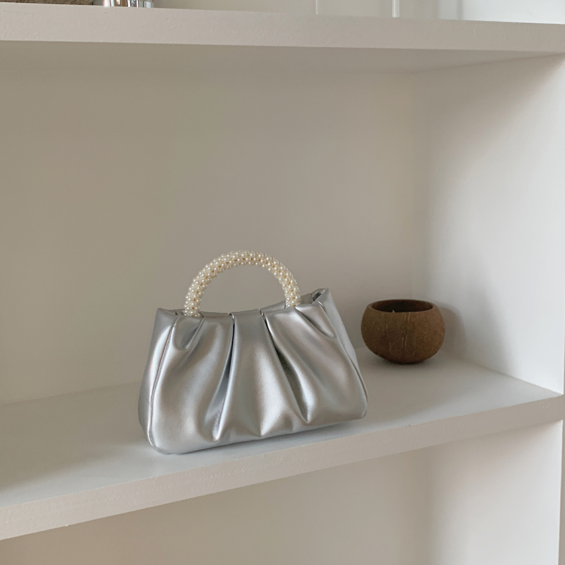 ️Premium Glossy Handbag Women Pearl Unique Beg Tangan Elegant Murah Beg ...