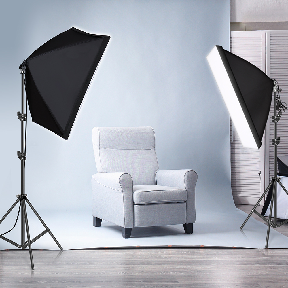 Studio Soft Box with E27 Bulb Photography Lamp Holder Tripod ...