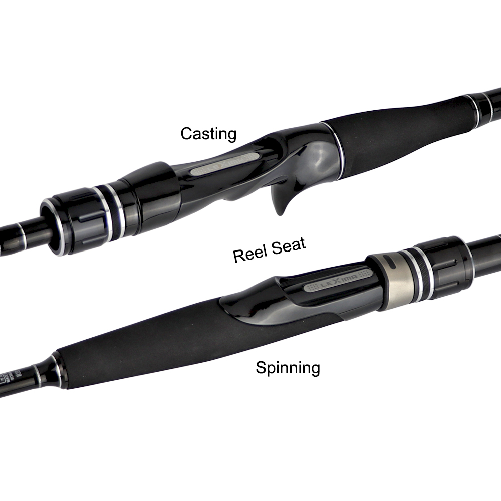 (6'5ft-7'0ft) Spinning/Casting Banax Compass The Black Fishing Rod With ...