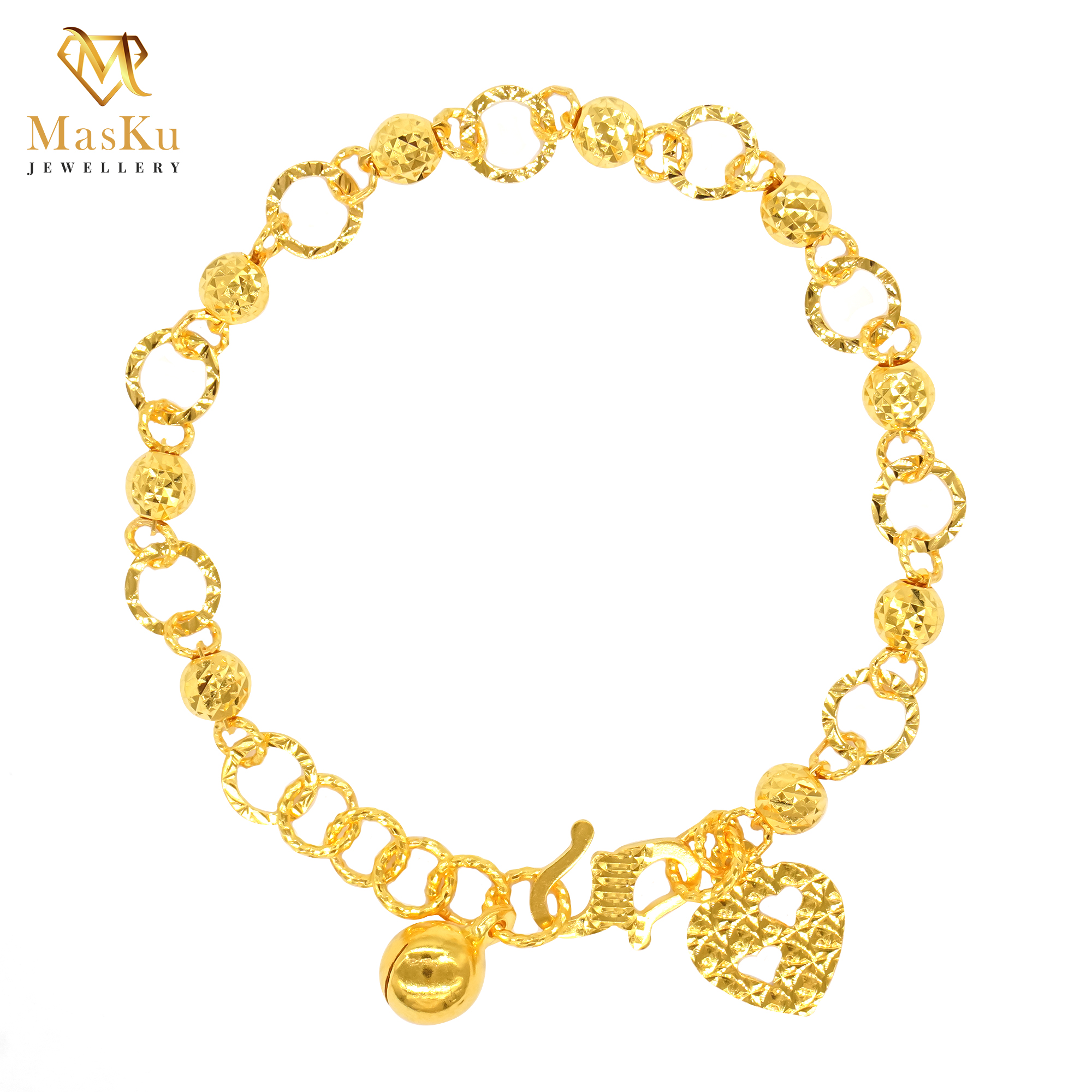 MasKu Jewellery 22K / 916 Rantai Tangan Gelung Candy MKJB180685 ...