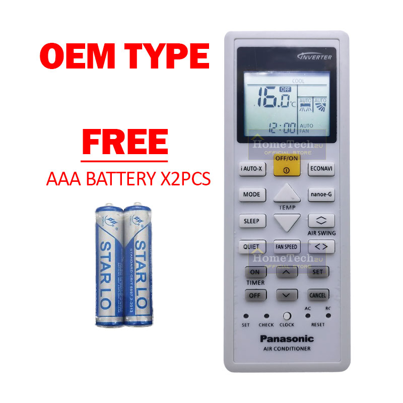 Original Panasonic Aircond Remote Control Air Conditioner A75C07360 ...