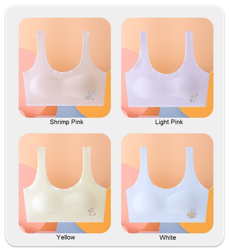Teenage Girls Wearing Bras Young Student Early Development Soft Vest ...