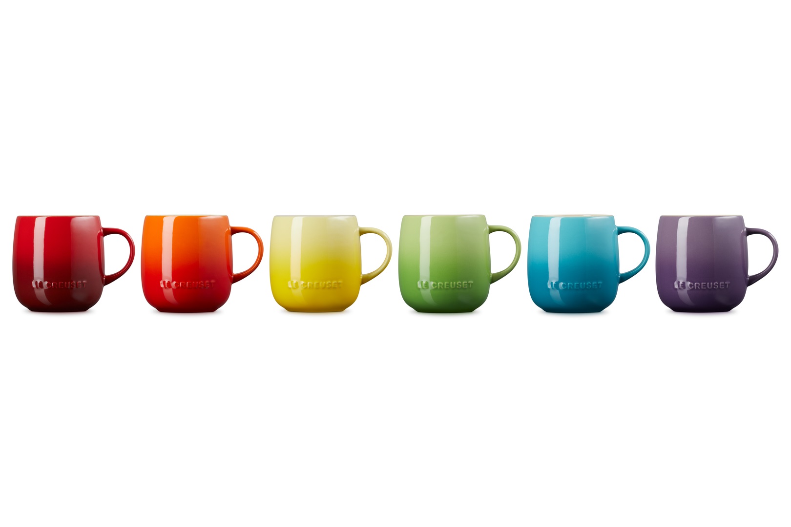 Le Creuset Stoneware U Mug 380ml Rainbow - Set of 6 | Shopee Malaysia