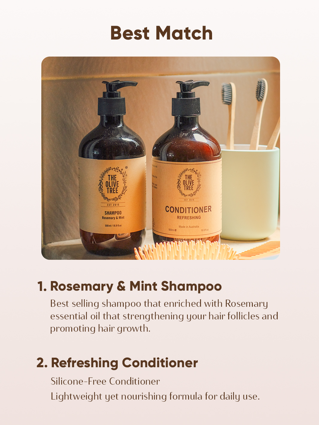 The Olive Tree Hair Growth Boost Set For Hair Growth /Anti Hair Fall ...