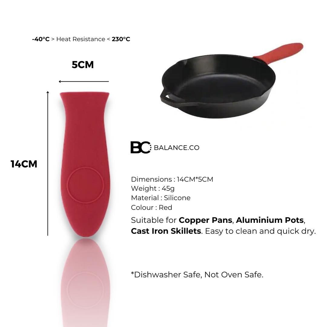 Balance.co Heat Insulated Silicone Hot Handle Holder Removable Grips ...