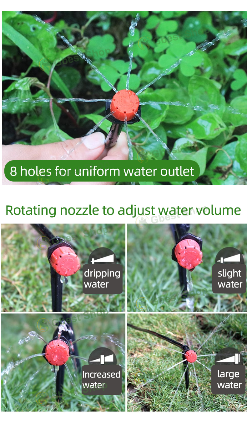 Garden Auto Water Irrigation Plant Dripping System Drip Kit with Mist ...