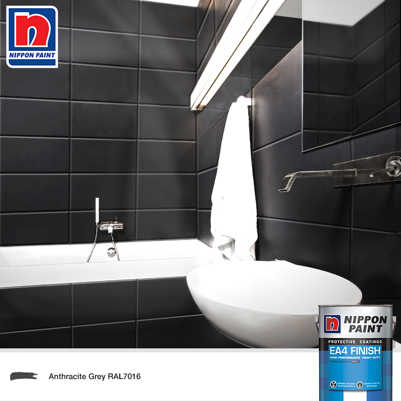 SINAR Nippon Paint EA4 Epoxy Floor Paint Finish HB c/w Hardener (0.8+0. ...