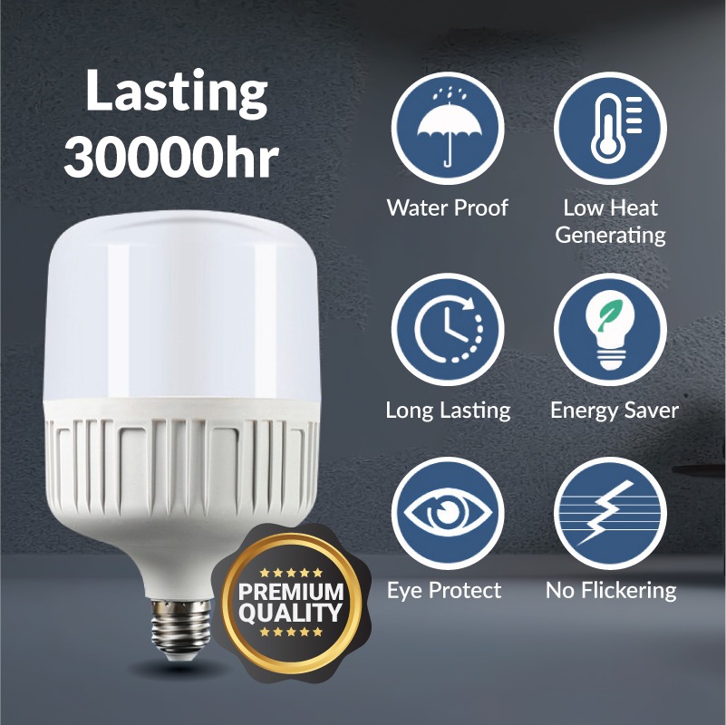High Grade E27 LED Bulb 30w 50w 60w Cool Daylight White Bulb 6500K Warm ...
