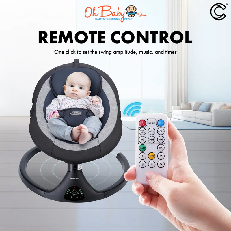 Crolla Comfeo Swing Bouncer - Obsidian Black | Shopee Malaysia