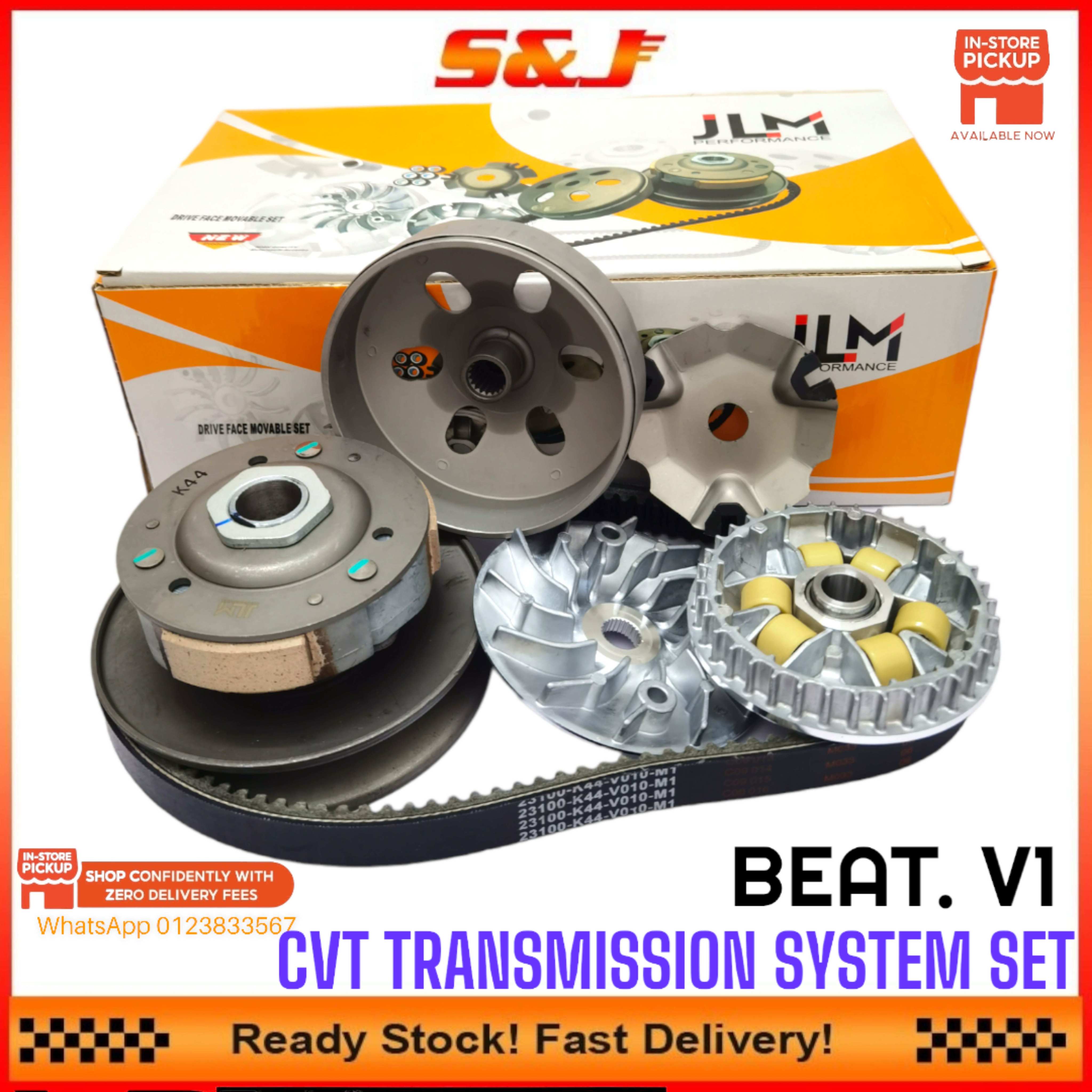 JLM HONDA BEAT V1 CVT TRANSMISSION SYSTEM SET PULLEY COMPLETE SET ...