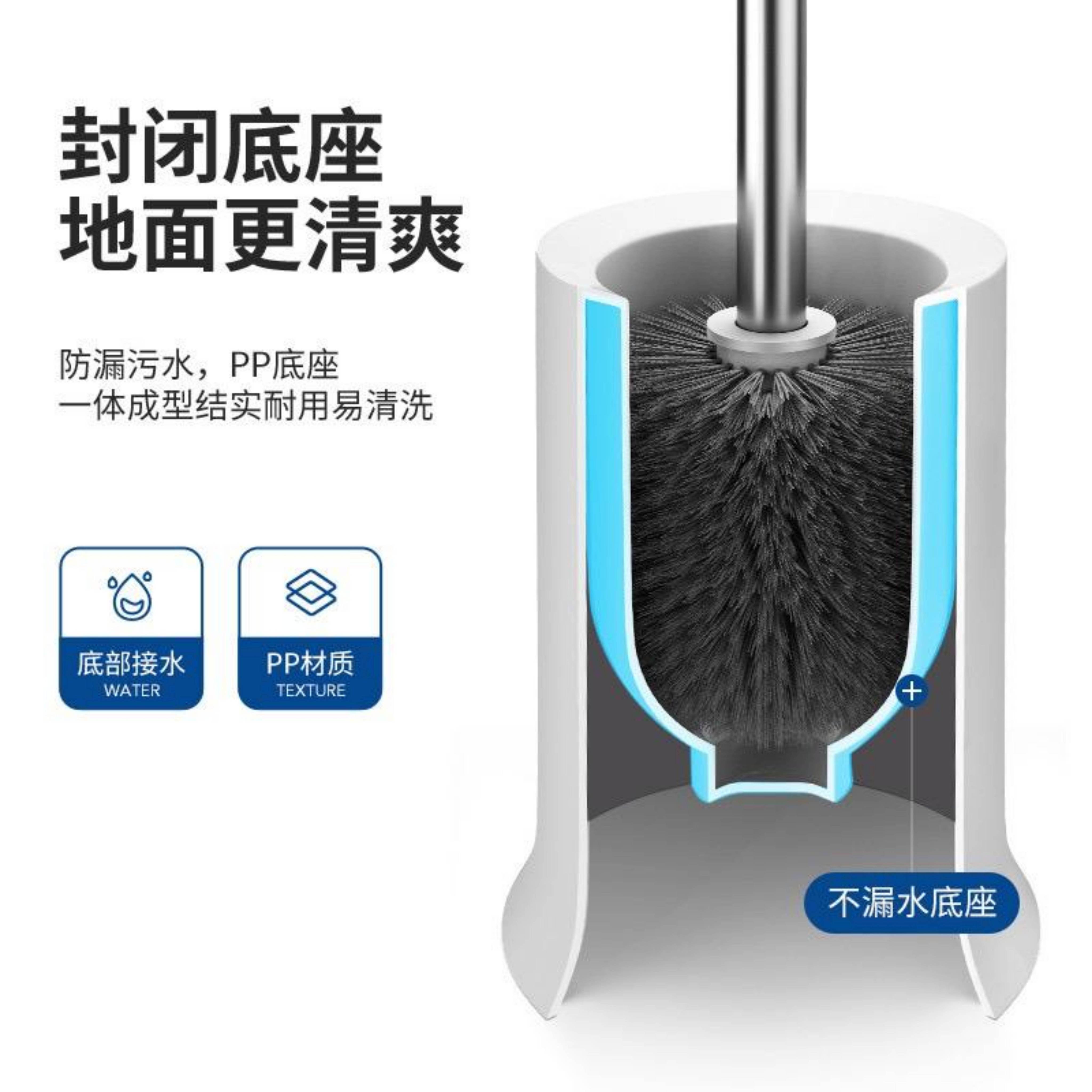 Stainless Steel Toilet Brush Set with Base Toilet Cleaning Brush ...