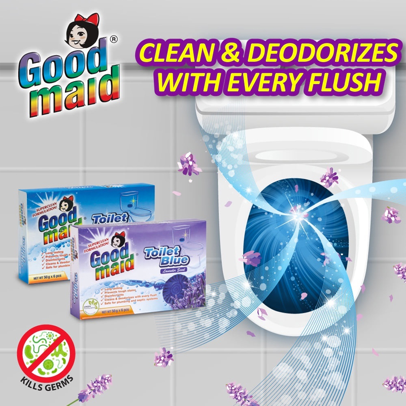 Goodmaid Toilet Blue Lavneder Cleans Deodorizes Every Flush Prevents ...