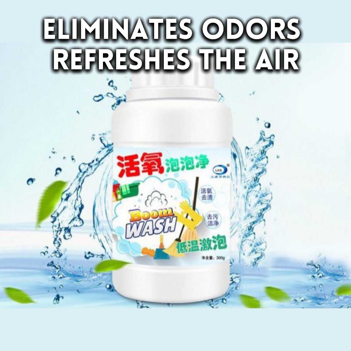 Boom Wash Multipurpose Foam Cleaner Powder Pipes Sink Toilet Bathroom ...