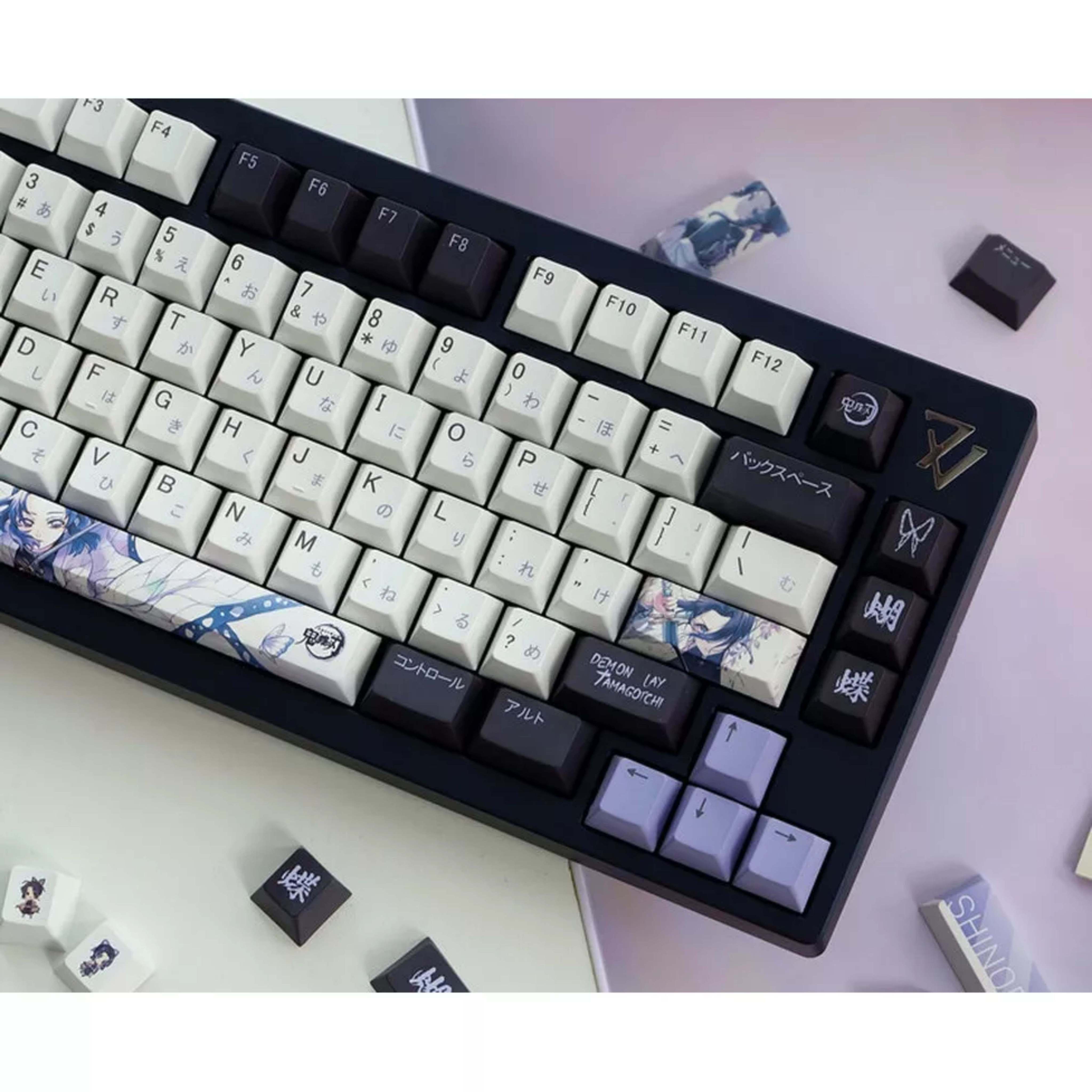 【Malaysia Stock】137pcs Demon Slayer Kochou Shinobu PBT Keycaps Set ...