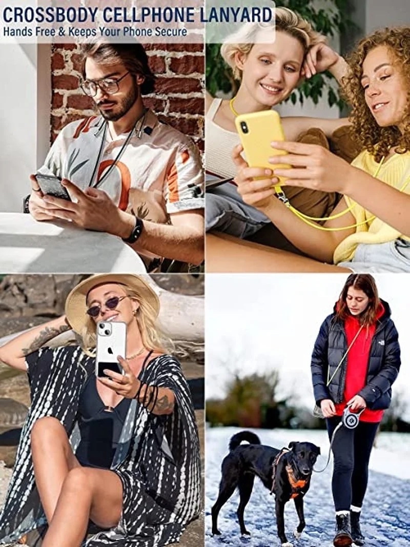 Lanyard Handphone ID card Lanyard Nylon Patch Crossbody Neck Clip Snap ...