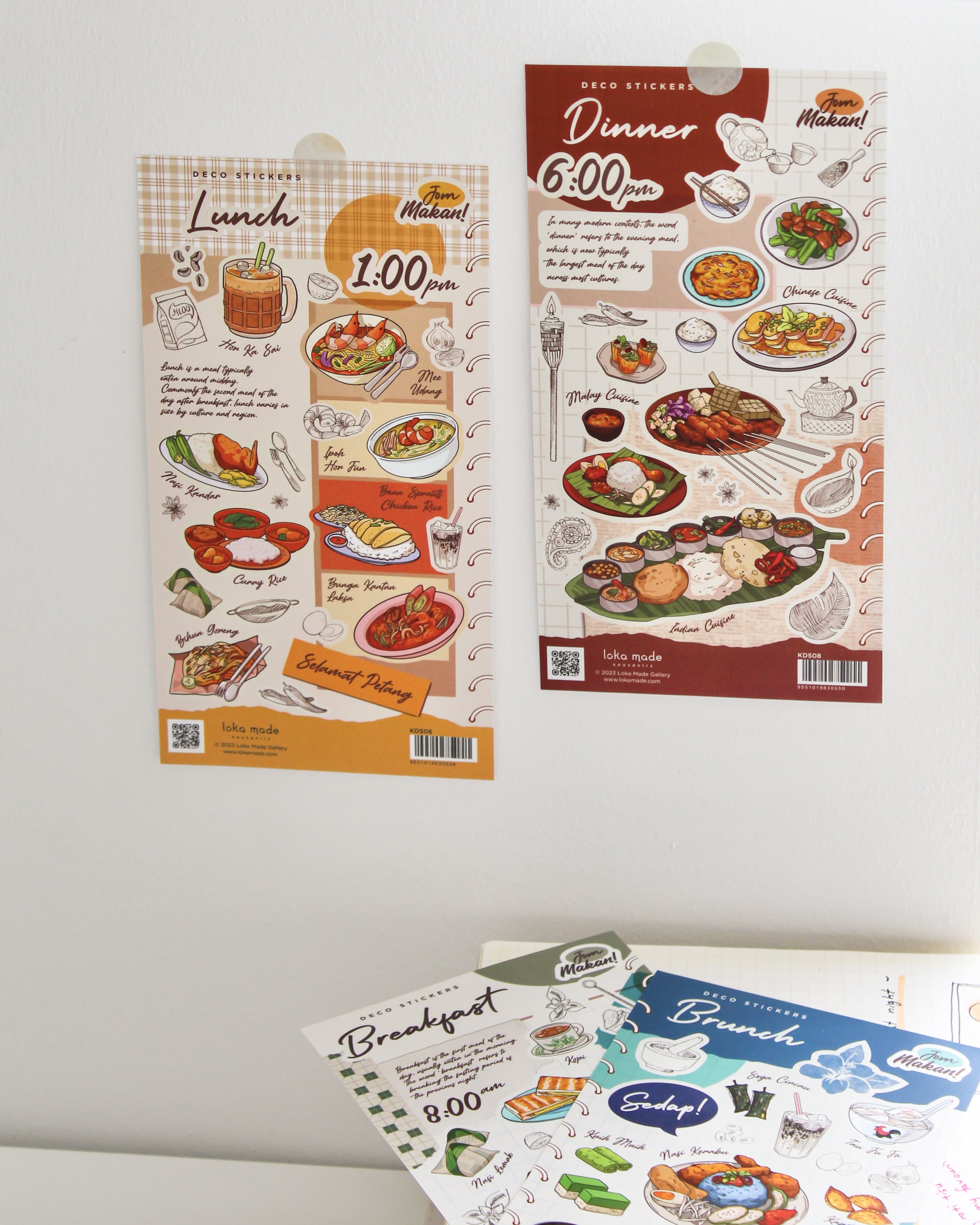 Loka Made Jom Makan Deco Stickers Sheet | Shopee Malaysia