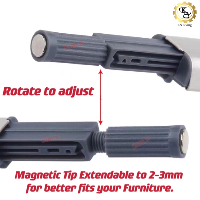 Kim.S Cabinet Door Damper Buffer Steel Push To Open Magnetic Latch ...