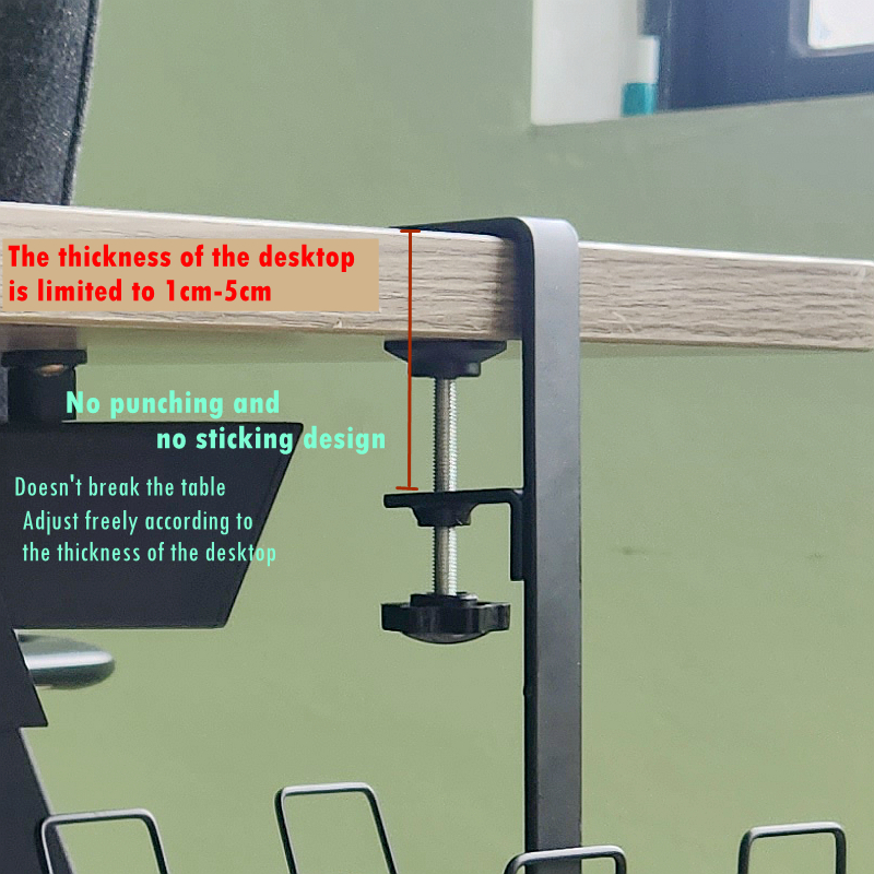 Under Desk Cable Management Rack No Punching Wire Row Storage Rack ...