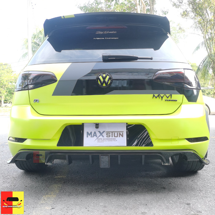 VOLKSWAGEN GOLF MK7.5 R R LINE GTI TSI TCR REAR DIFFUSER BUMPER SKIRT ...