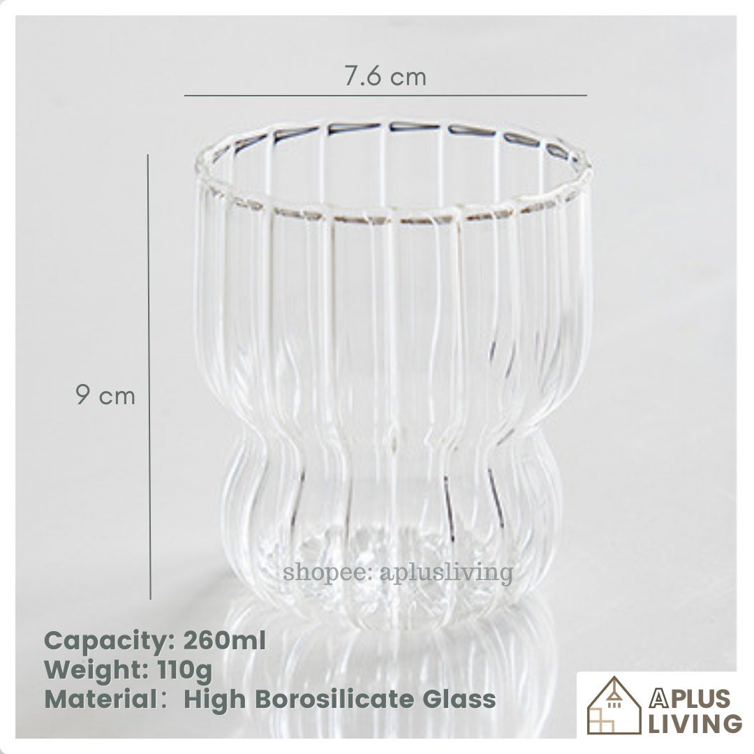 Ins Hourglass Shaped Cup Flower Cup Irregular Heat-resistant Coffee Cup ...